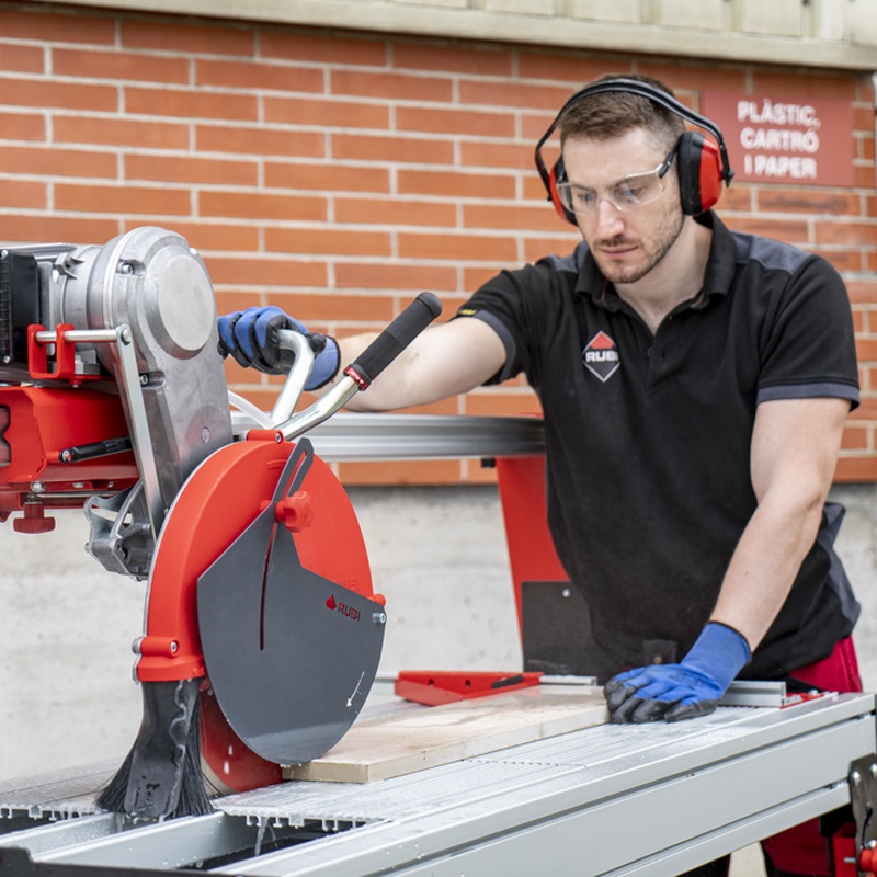 Rubi DX-350-N 1300 Laser & Level Bridge Wet Saw 240v 52927 - Pegseo Stone